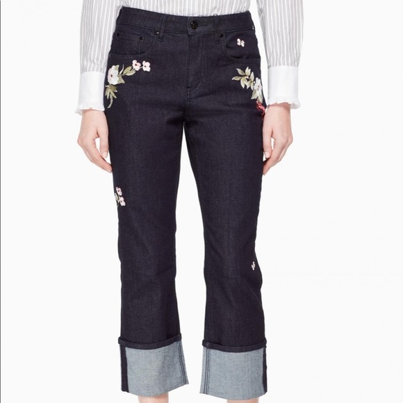 kate spade | Jeans | Kate Spade Embroidered Jeans In Indigo | Poshmark